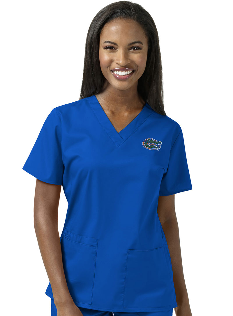Wink Scrubs: University Of Florida Gators Womens V Neck Scrub Top ...